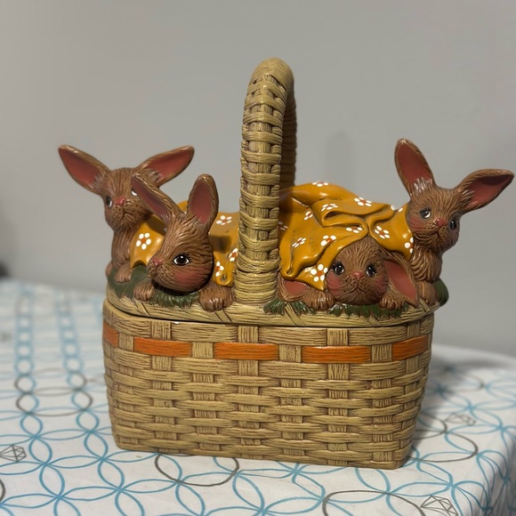 Accents | Vintage Ceramic Brown Bunny Basket | Poshmark